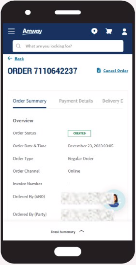 How to check EPP order status – Amway MSB
