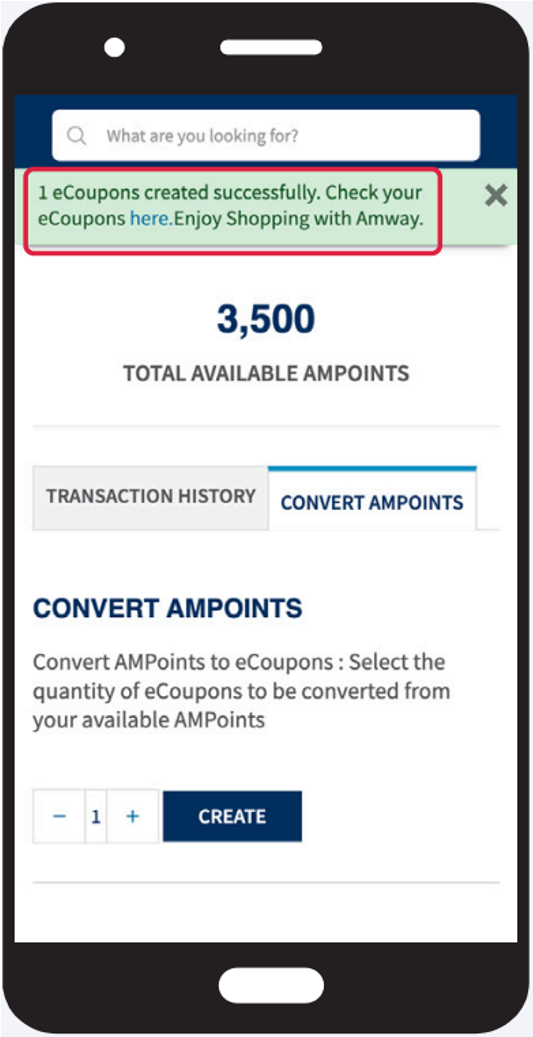 How to convert AMPoint to Coupon – Amway MSB