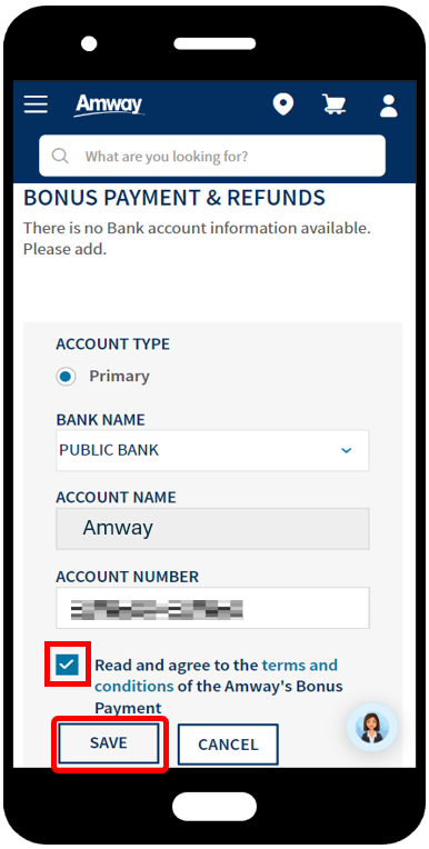 How to update my bonus bank account? [Single Applicant] – Amway MSB