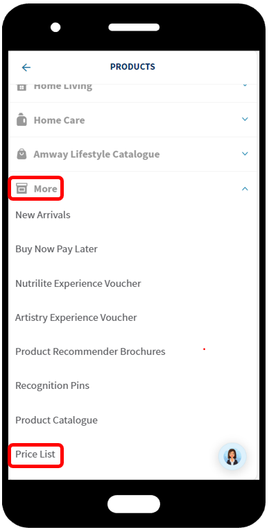 Digital Price List – Amway MSB