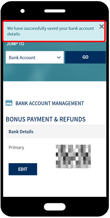 How to update my bonus bank account? [Single Applicant] – Amway MSB