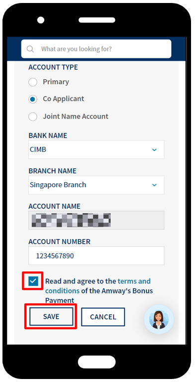 How to update my bonus bank account? [Joint Applicant] – Amway MSB