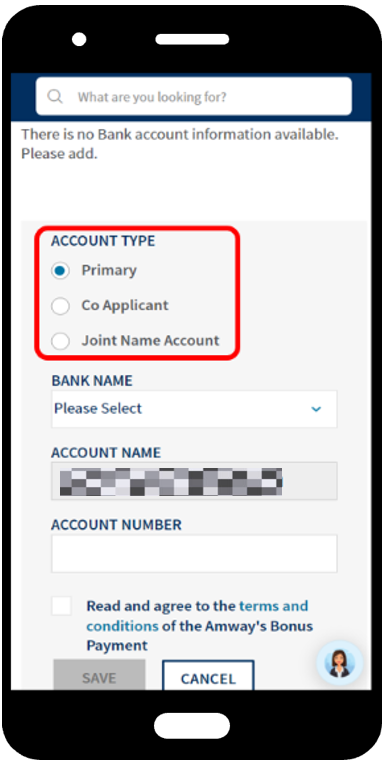How to update my bonus bank account? [Joint Applicant] – Amway MSB