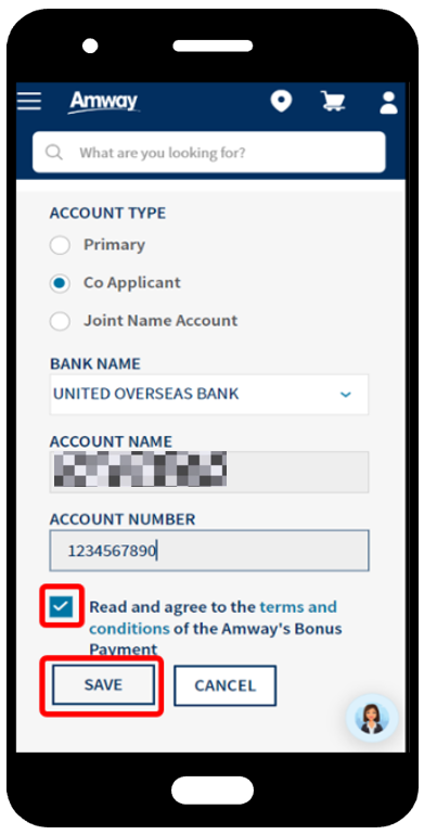 How to update my bonus bank account? [Joint Applicant] – Amway MSB