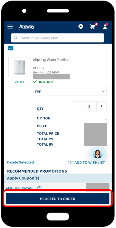 How to place an EPP order – Amway MSB