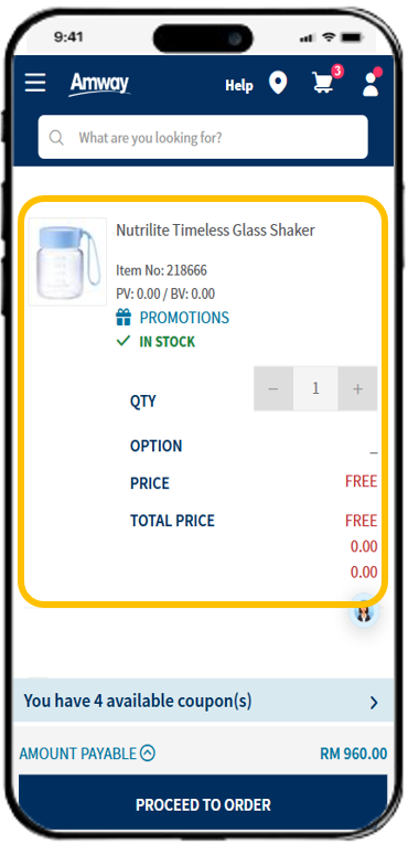 How to check PWP/GWP stock availability – Amway MSB